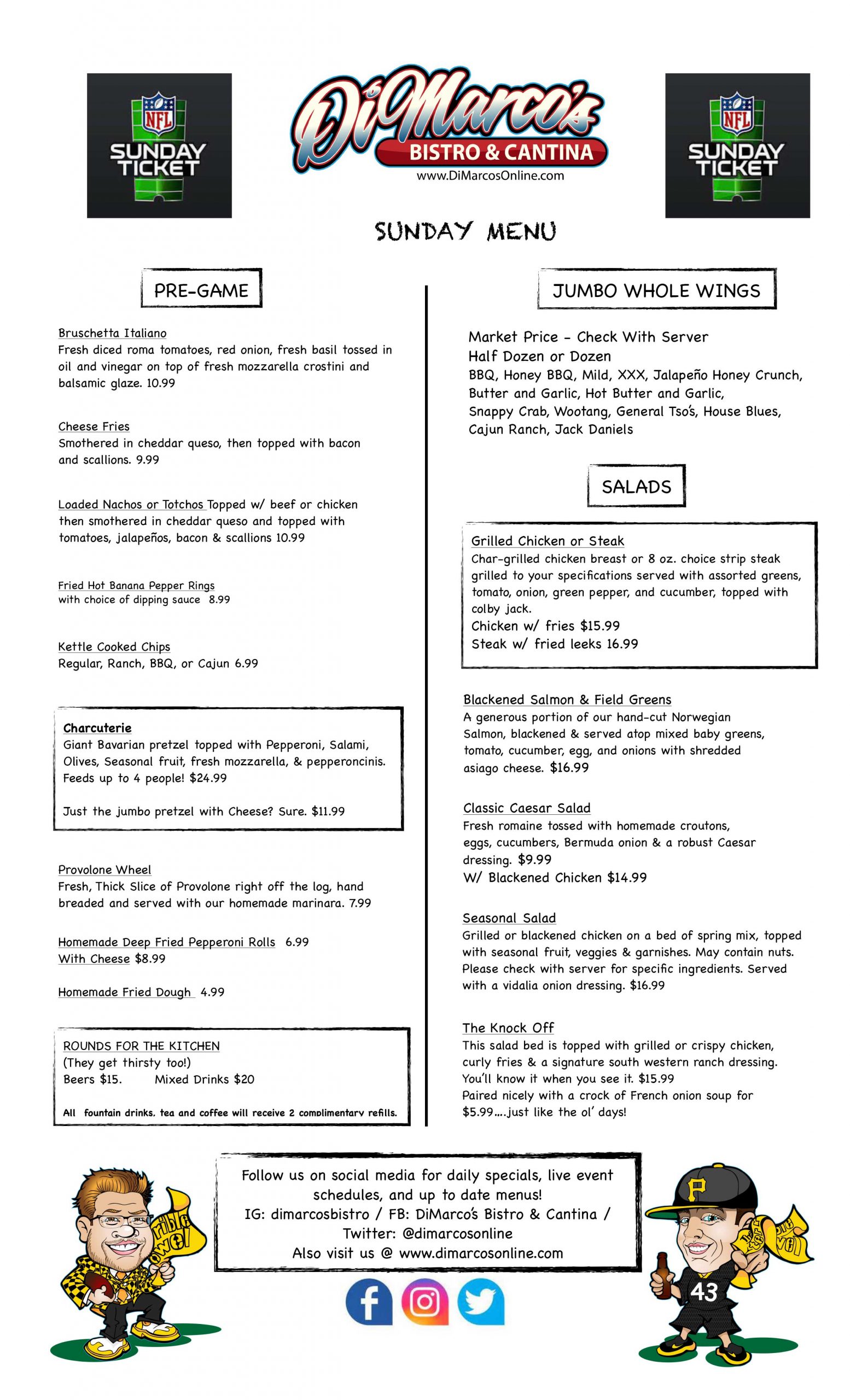 Sunday Menu